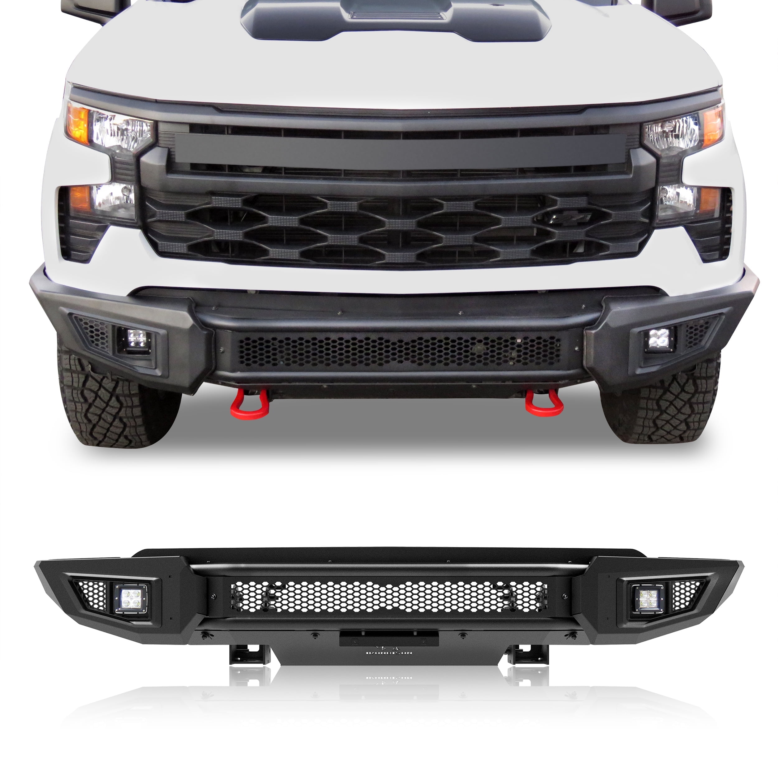 IRONBISON Front Bumper Compatible with 2022-2025 Silverado 1500(Excl ...