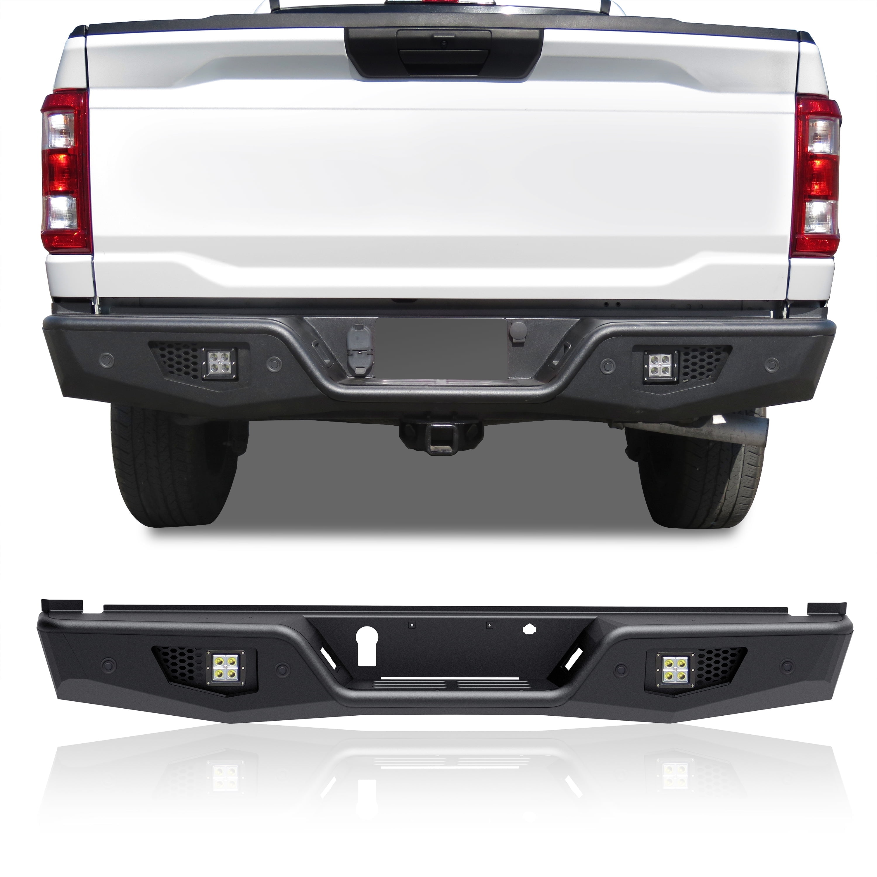 IRONBISON Rear Bumper Compatible with 2021-2023 Ford F150 (Exclude 2022 ...