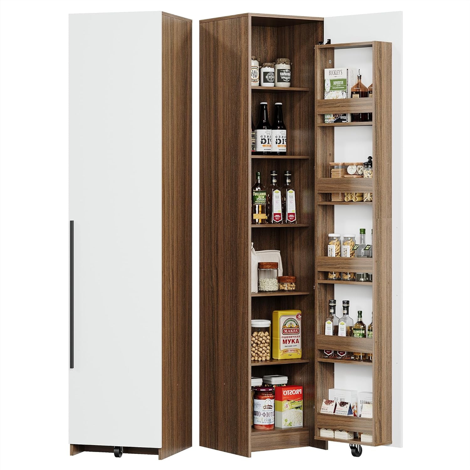 IRONCK 70" Pantry Storage Cabinet, Single Cabinet Pantry, Freestanding ...
