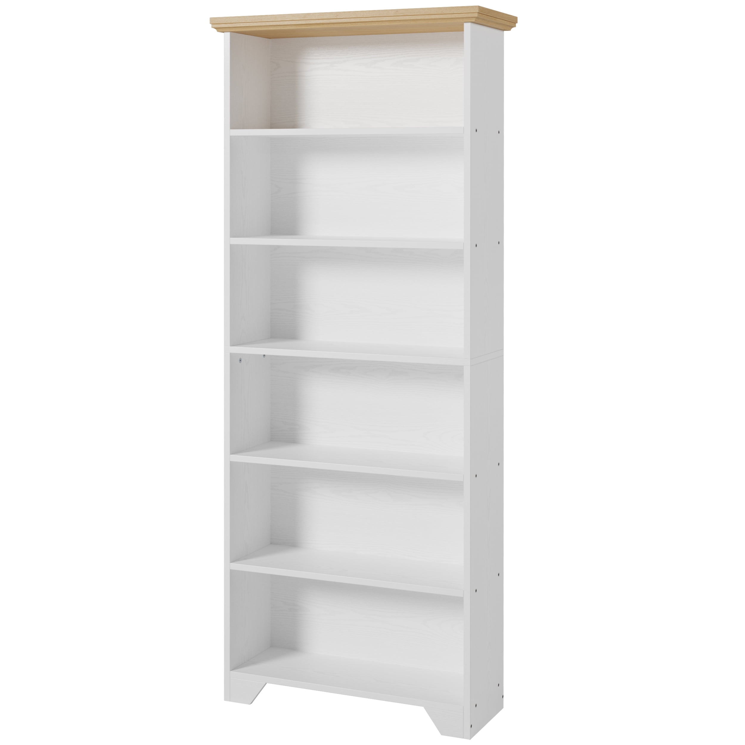 IRONCK 71" Tall 6 Tier Bookcase, Wood Book Shelf for Home Office ...