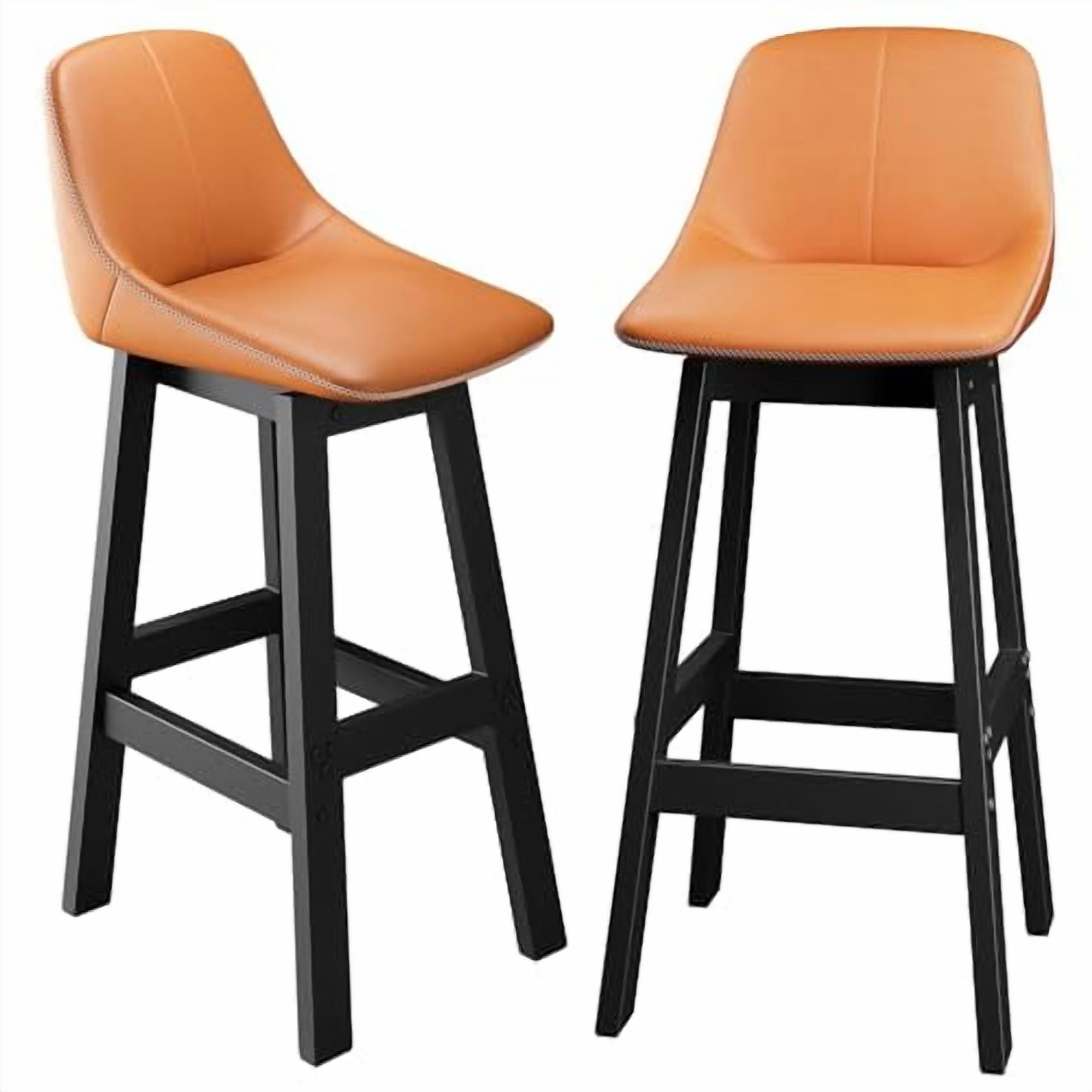 IRONCK Bar Stools Set of 2, Swivel Bar Chairs with Ergonomic Backrest ...