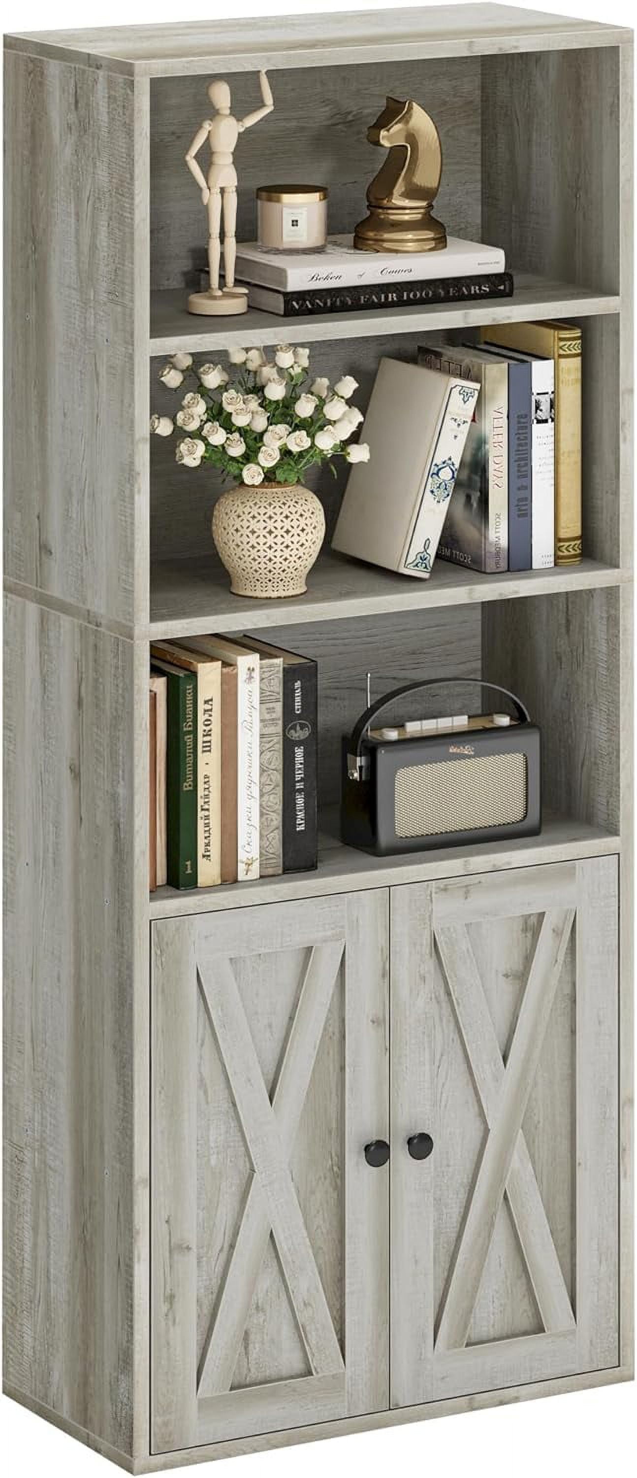 IRONCK Industrial Bookshelves and Bookcases with Doors 11.8 in Depth ...