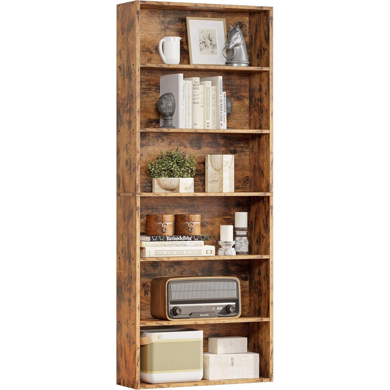 IRONCK Industrial Bookshelves and Bookcases Floor Standing 6 Shelf ...
