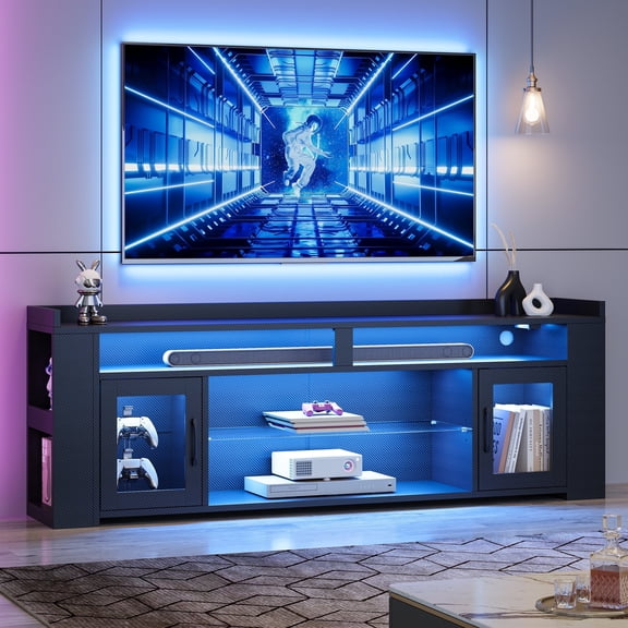 TV Stands for Living Room, 63'' Mid Century Modern Entertainment Center ...