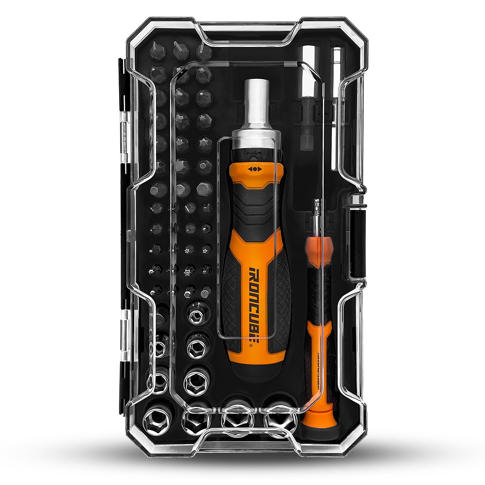 IRONCUBE Ratcheting Screwdriver Set: 56-Piece Magnetic Multi Bits Tool ...