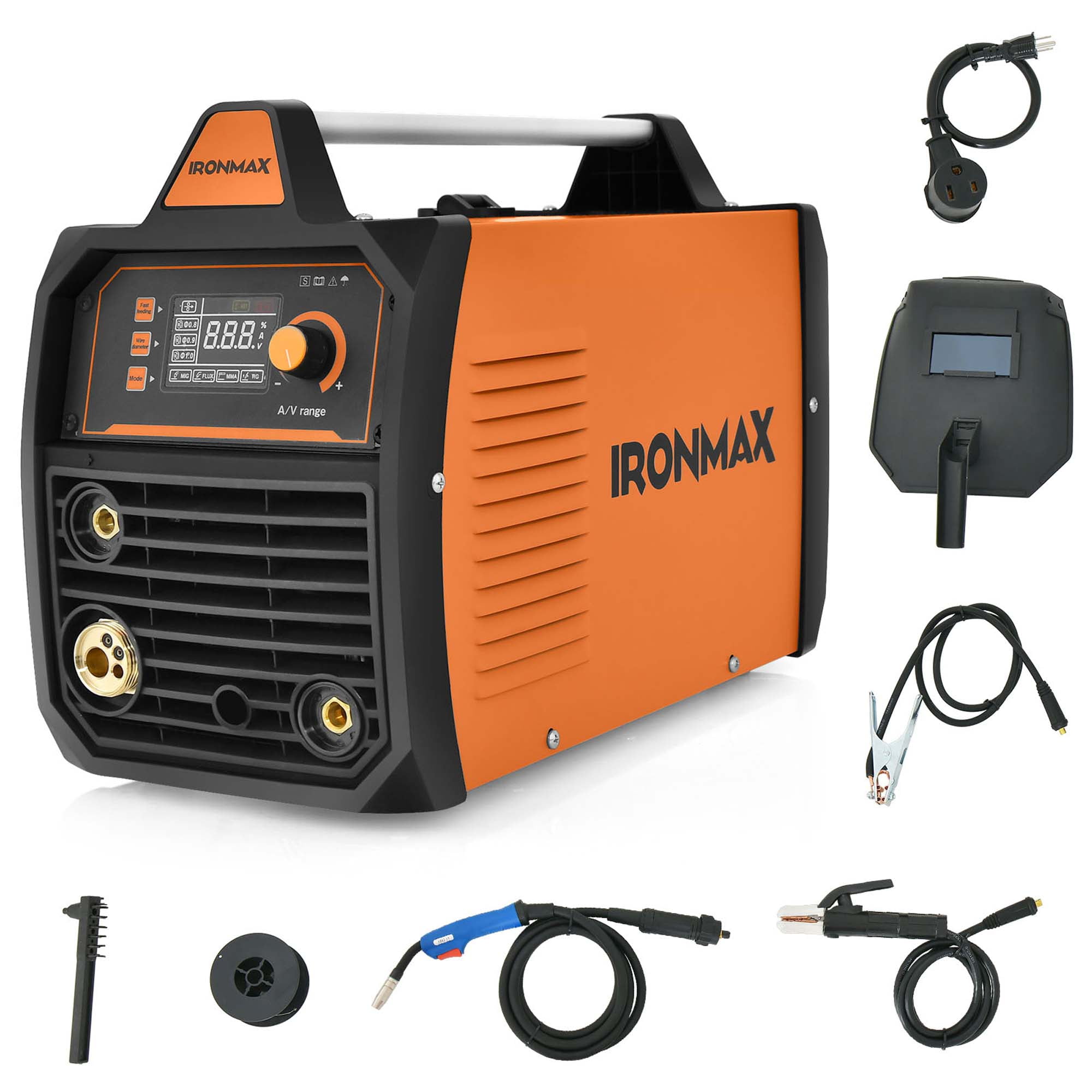 IRONMAX 110/220V Stick Welder 160 Amp Digital Inverter IGBT Welding Machine LCD Display ...