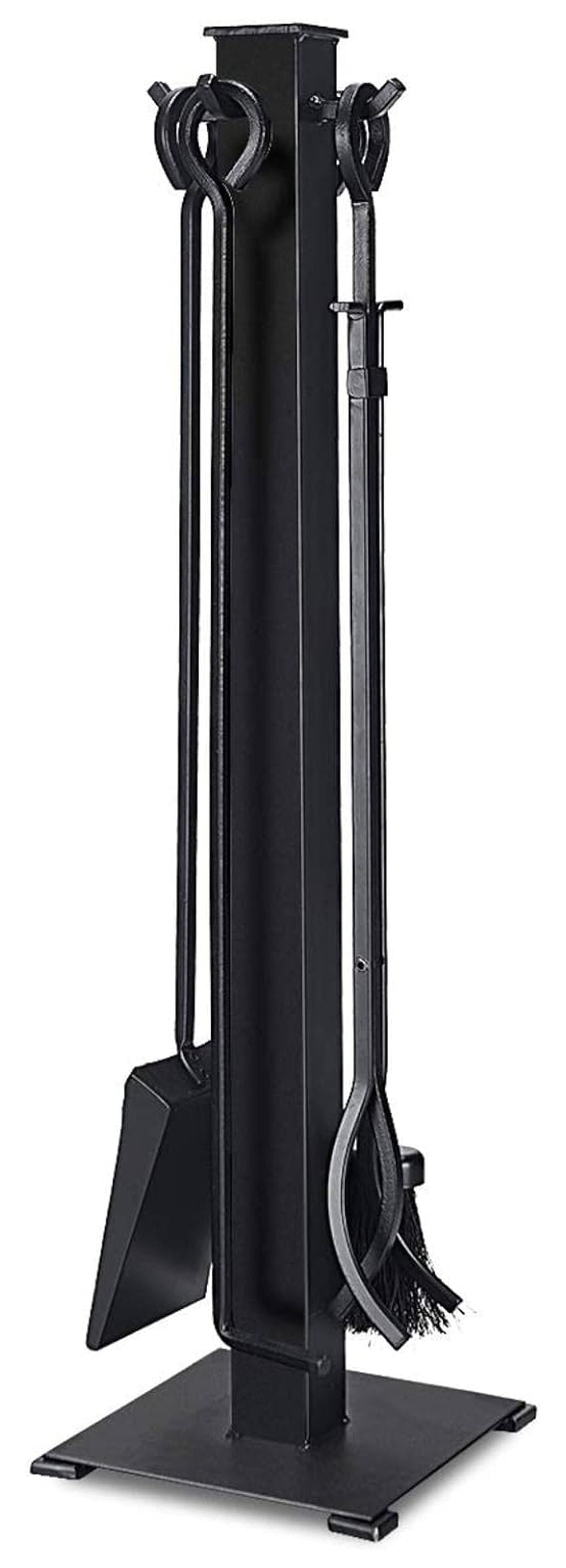 IRONMAX 5 Piece Fireplace Tools Set, Modern Wrought Iron Fireplace ...