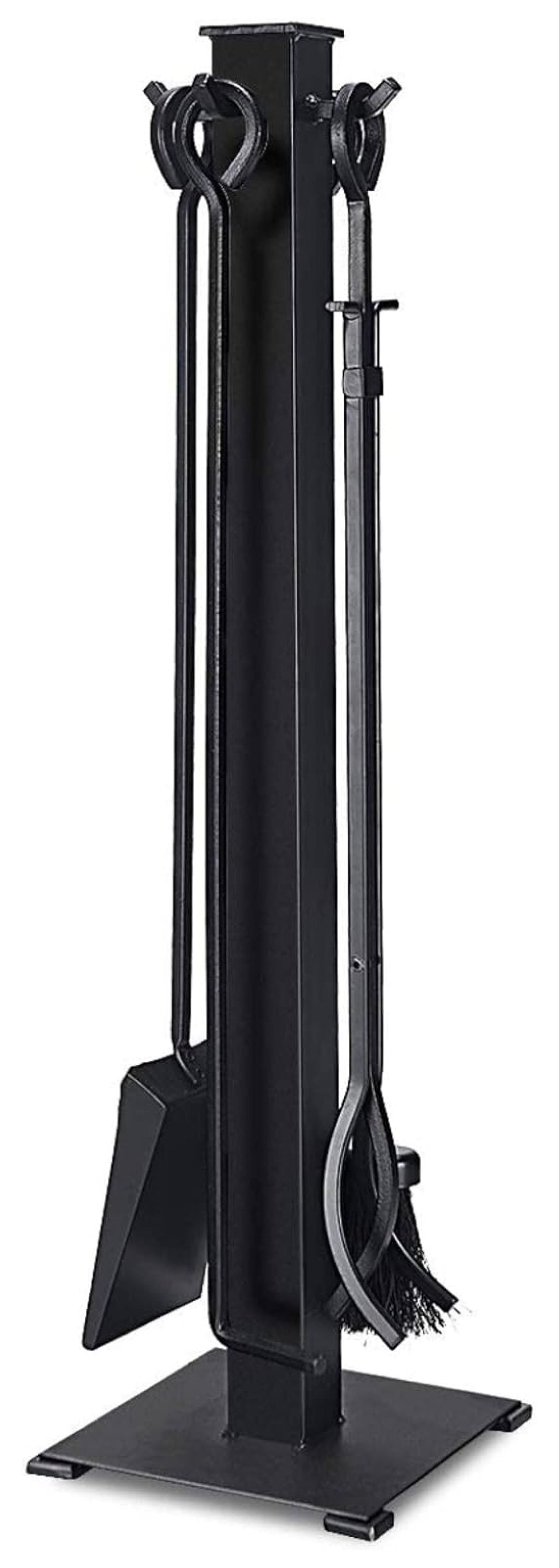 IRONMAX 5 Piece Fireplace Tools Set, Modern Wrought Iron Fireplace ...