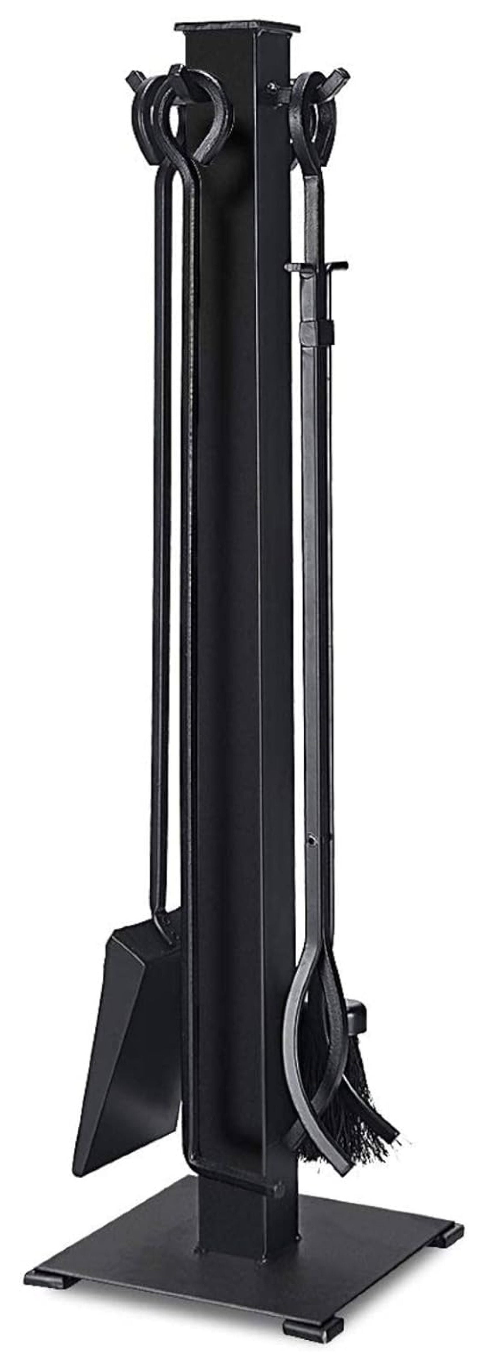 IRONMAX 5 Piece Fireplace Tools Set, Modern Wrought Iron Fireplace ...