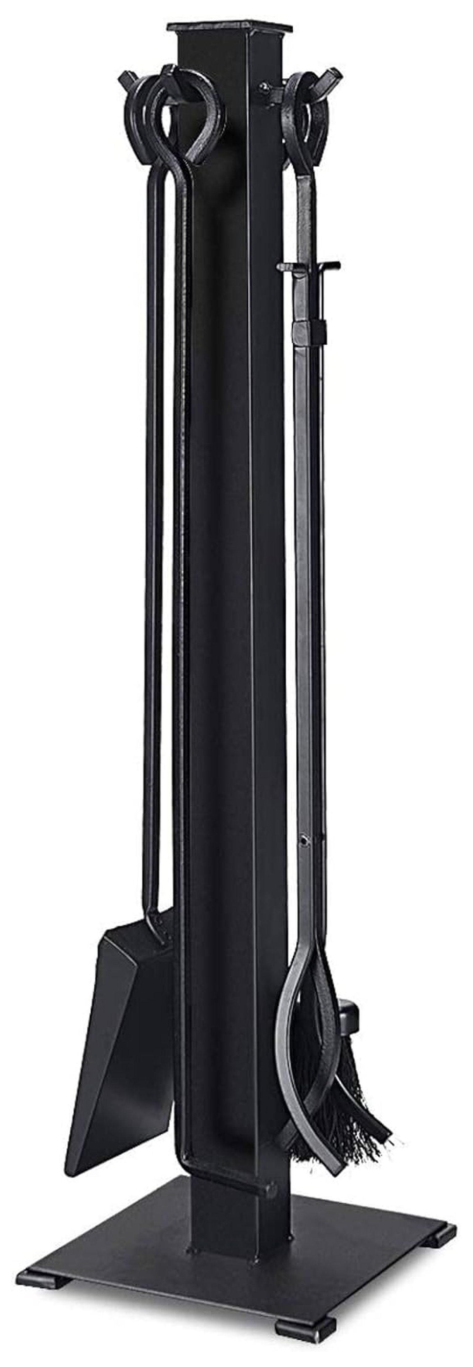 IRONMAX 5 Piece Fireplace Tools Set, Modern Wrought Iron Fireplace ...