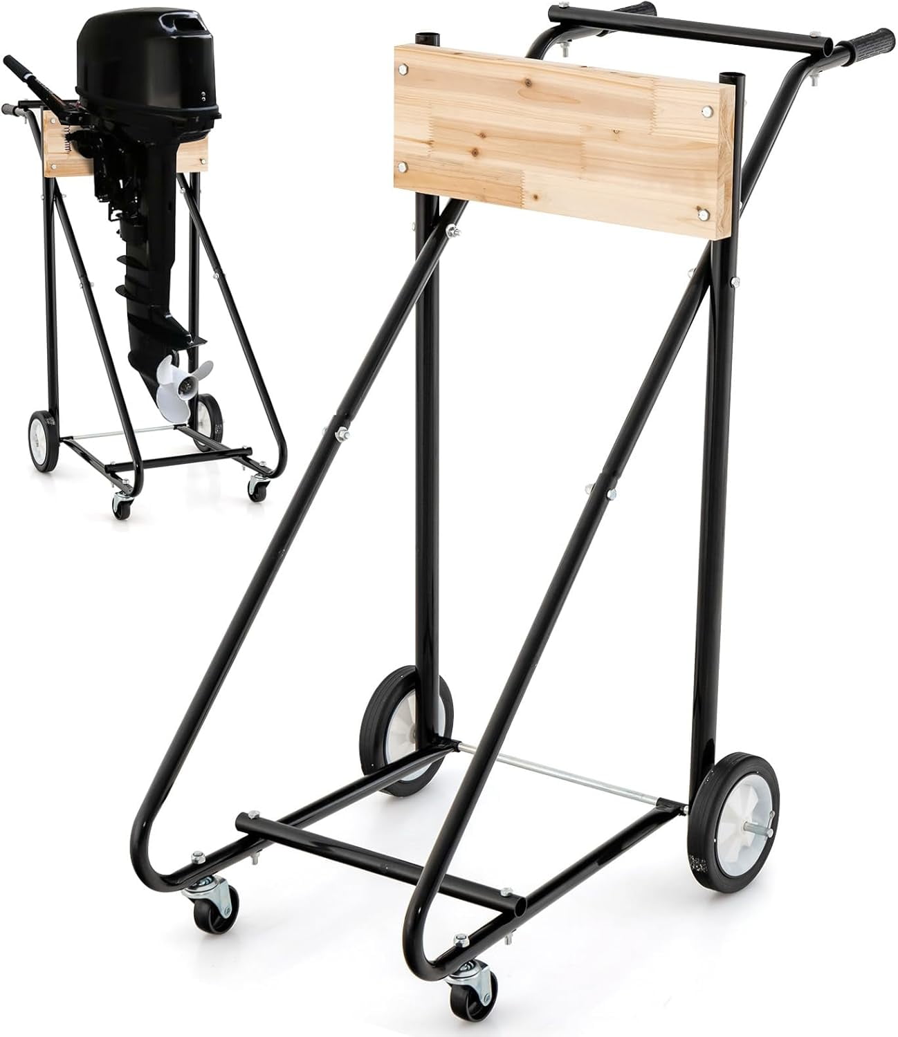 IRONMAX Outboard Motor Stand, 330LBS Heavy Duty & Multi Purposed Boat ...