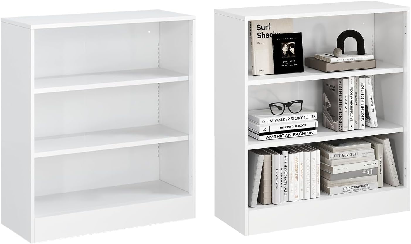 IRONMIX Short Bookshelf for Classroom, Metal Open Bookshelf, 3-Tier ...