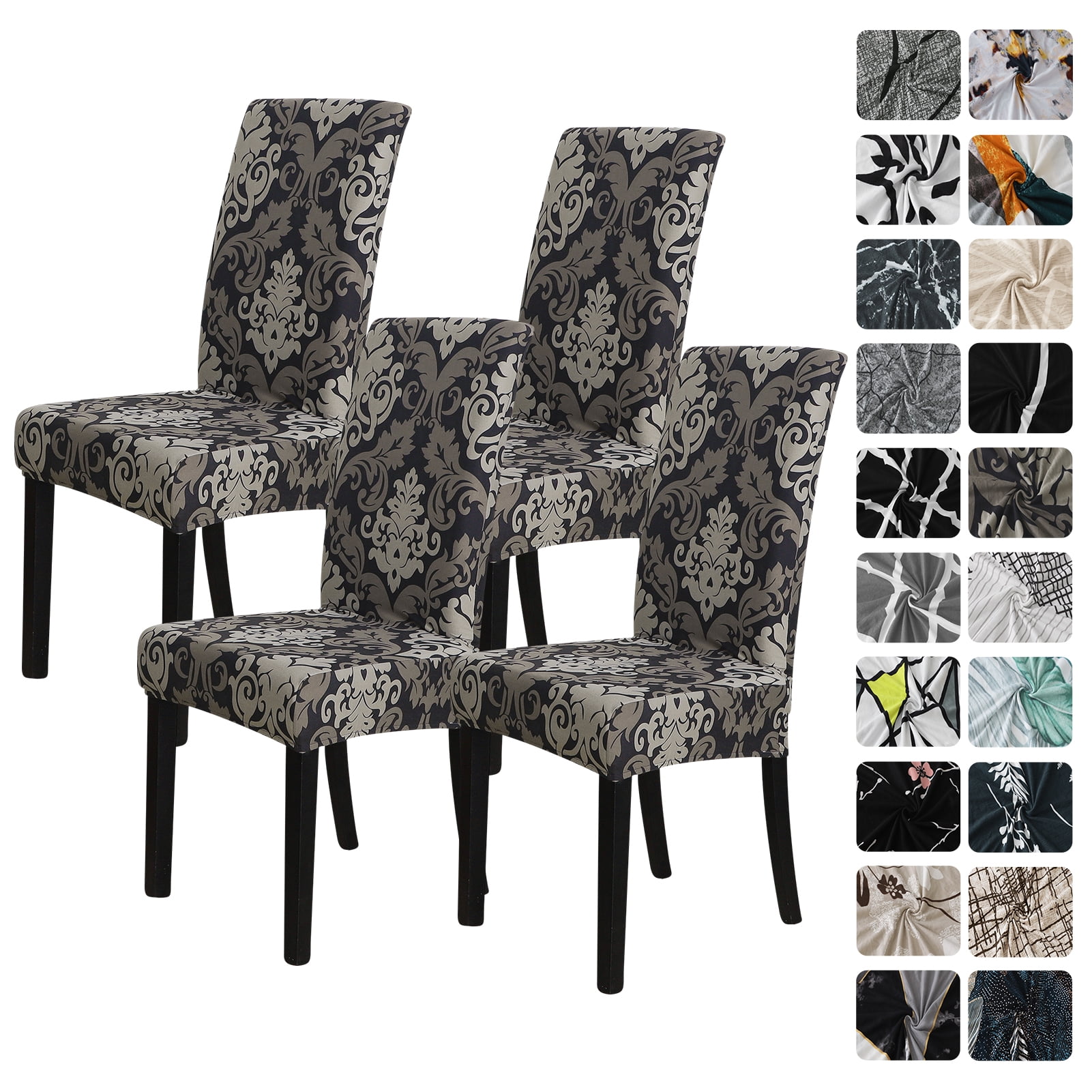 IROOM Chair Covers for Dining Room 4 Pack Dining Kitchen Chair Cover ...