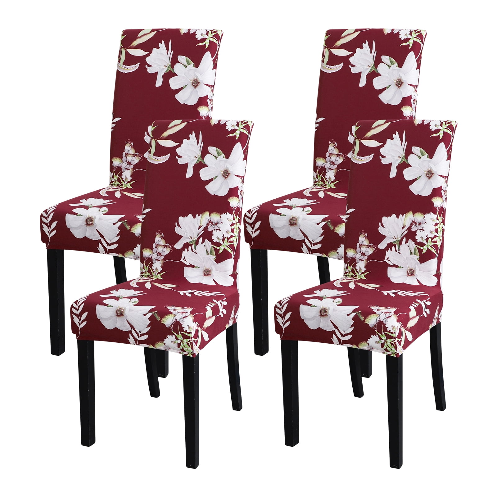 IROOM Chair Covers for Dining Room Set of 4,Stretch Kitchen Chair ...