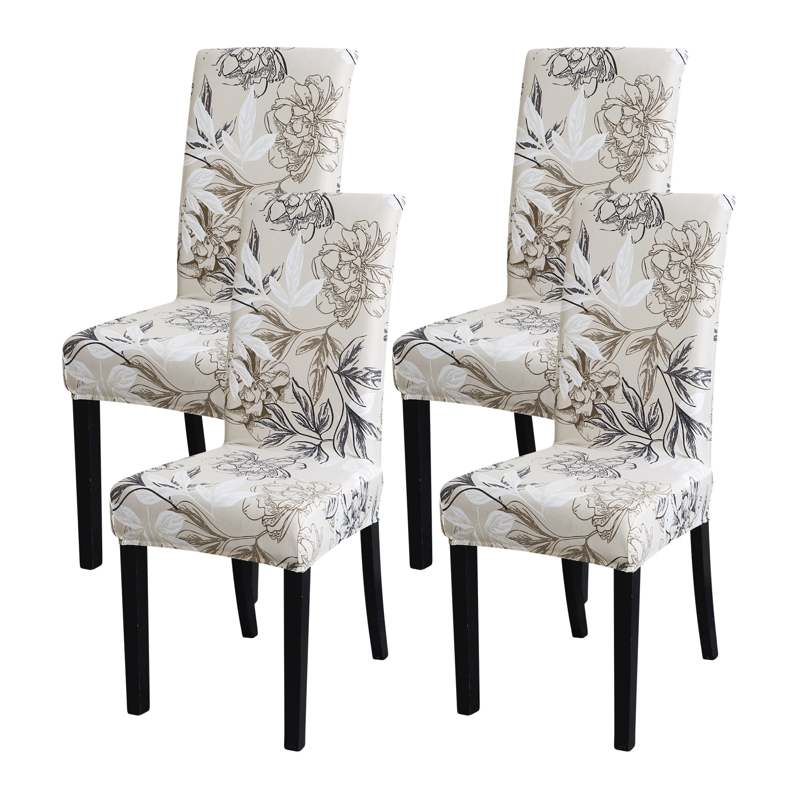 EVOLLER Chair Covers for Dining Room Set of 4,Stretch Kitchen Chair ...