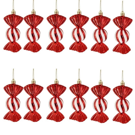 IROOZIGOTO 12Pcs Christmas Candy Ornaments, Colorful Mini Candy Cane ...