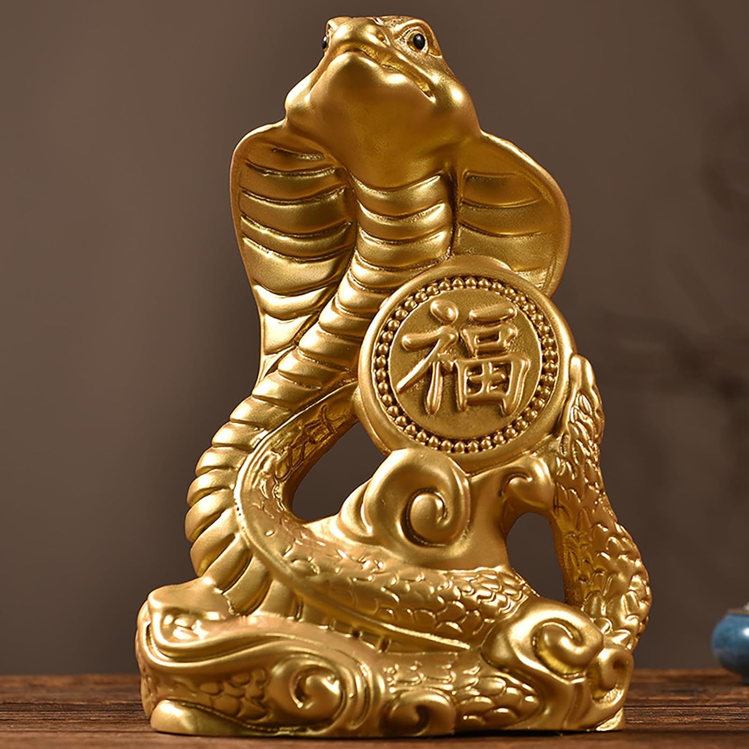 IROOZIGOTO 2025 Year of The Snake Feng Shui Statue - Small Wooden Snake ...
