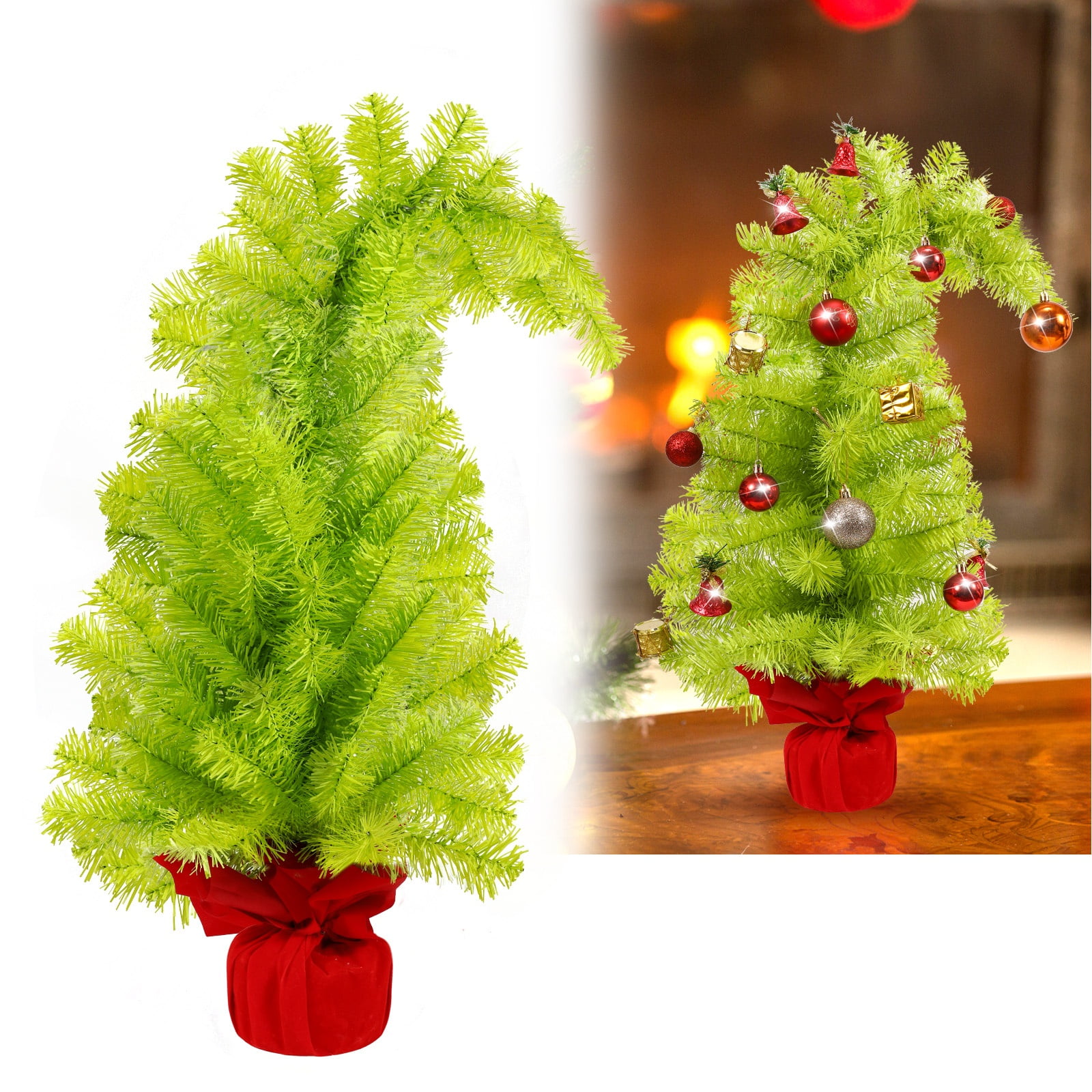 IROOZIGOTO 2FT Christmas Tree ,Tabletop Christmas Tree,Mini Artificial ...