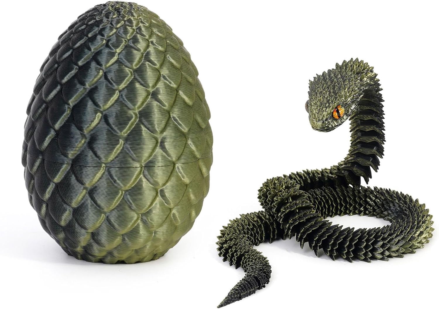 IROOZIGOTO 3D Printed Snake, Snake Eggs with Snake Inside, 3-d Printed ...