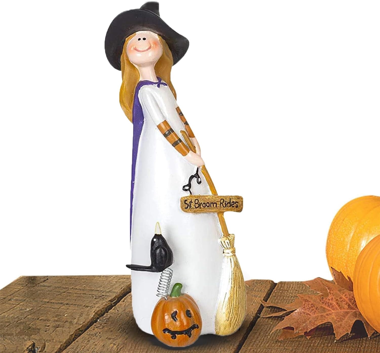 IROOZIGOTO Halloween Witch Figurines, Lovely Resin Crafts Witch Statue ...