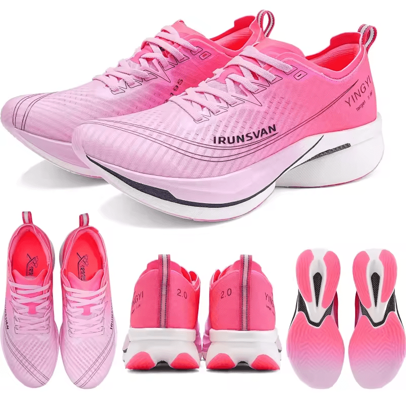 IRUNSVAN Marathon Carbon Fiber Running Shoes for Men Full Palm Carbon ...