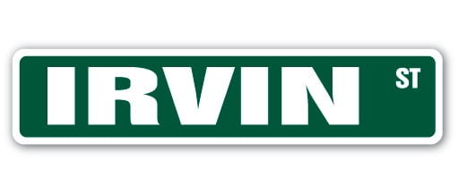 IRVIN Street Sign Childrens Name Room Sign | Indoor/Outdoor | 36" Wide ...