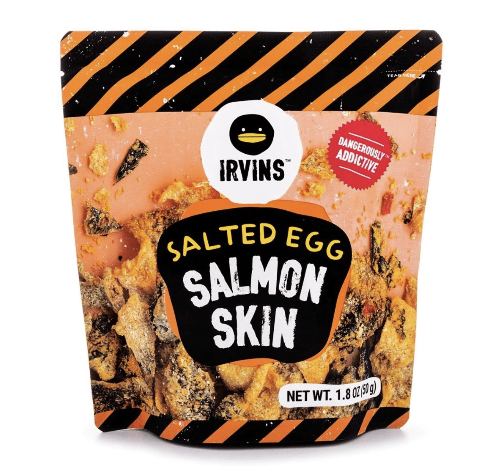 IRVINS Salted Egg Salmon Skin Crisps, 50g, Crunchy and Flavorful Snack ...