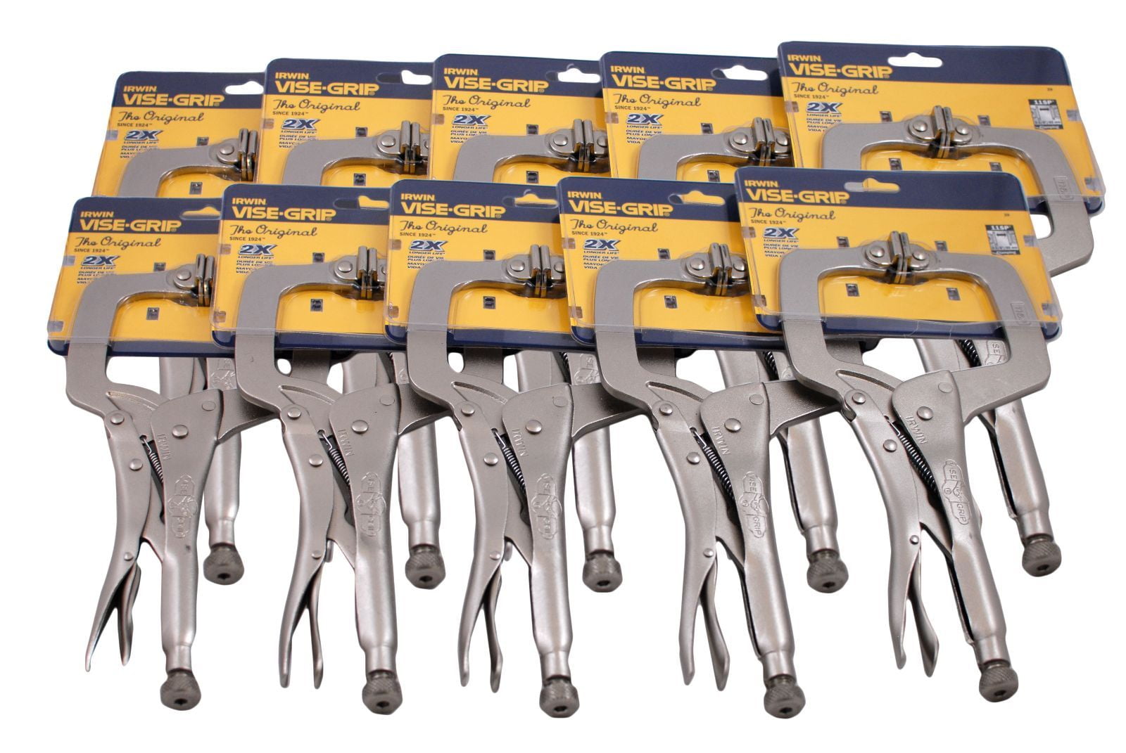 IRWIN 11SP (10-pack) Vise-Grip 11-Inch Locking Clamp with Swivel Pads ...