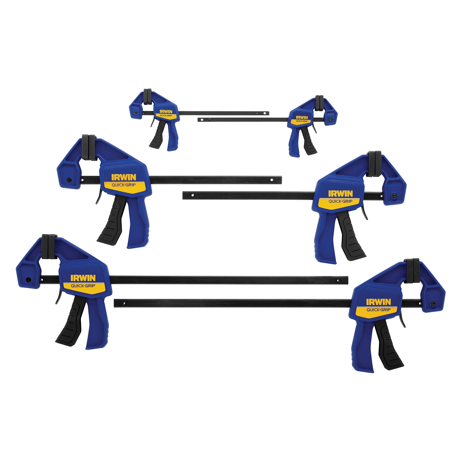 Irwin Quick-Grip Mini Bar Clamp Set, 1.19 in. D Resin, 100 lb. 6 pk ...
