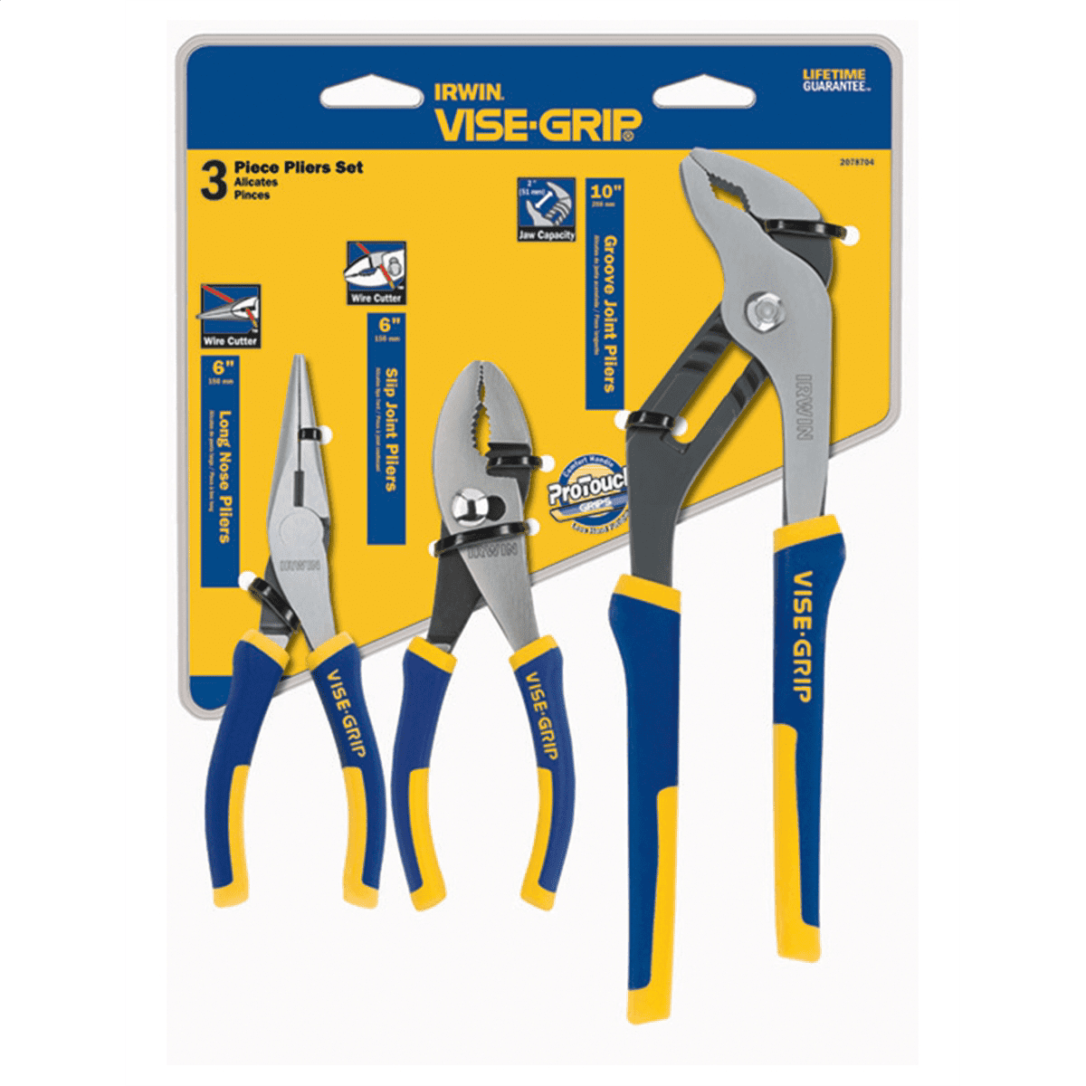 IRWIN Tools VISE-GRIP Pliers Set, 2078704, 3-Piece Traditional ...