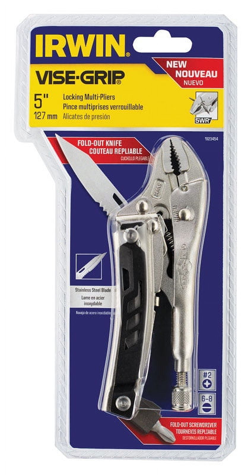 Irwin Vise-Grip 1923460 5WR Locking Multi-Pliers, Curved Jaw with Wire ...