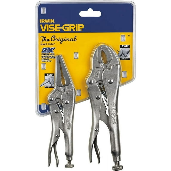 IRWIN VISE-GRIP Original Locking Pliers with Wire Cutter Set, 2 Piece ...