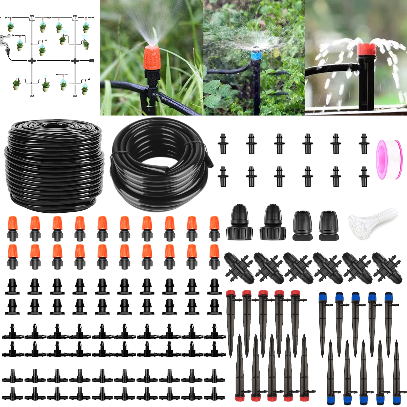 Rain Bird ET256-50S Drip Irrigation Pressure Compensating 1/4" Tubing ...