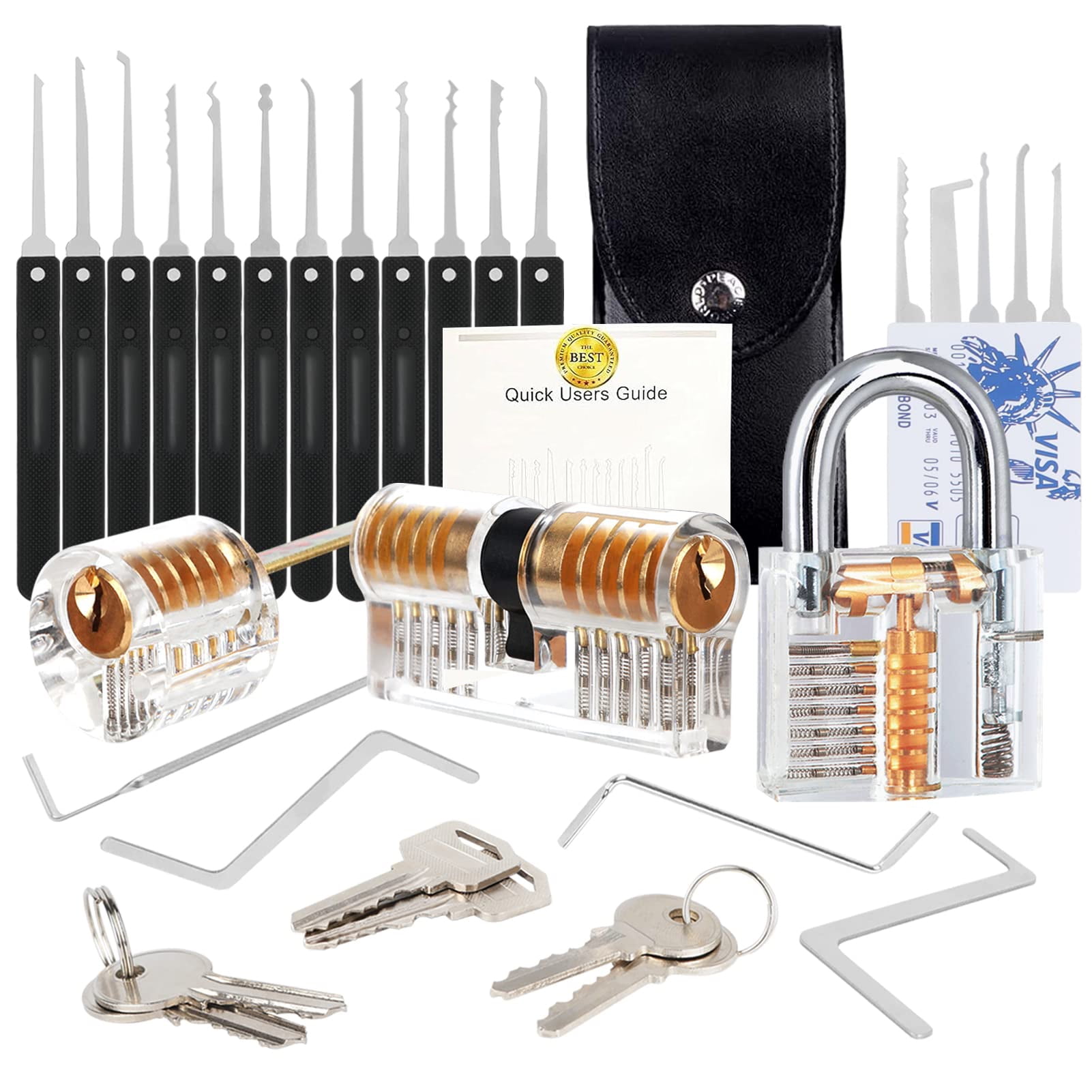 IRmm Padlocks,Padlock Head with Key,30 Piece Tool Set General Lock ...