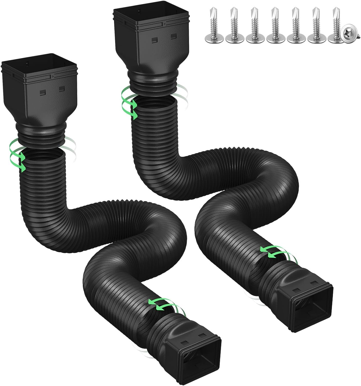 4x6x4 Universal Downspout to Drain Pipe Adapter, Black - Walmart.com