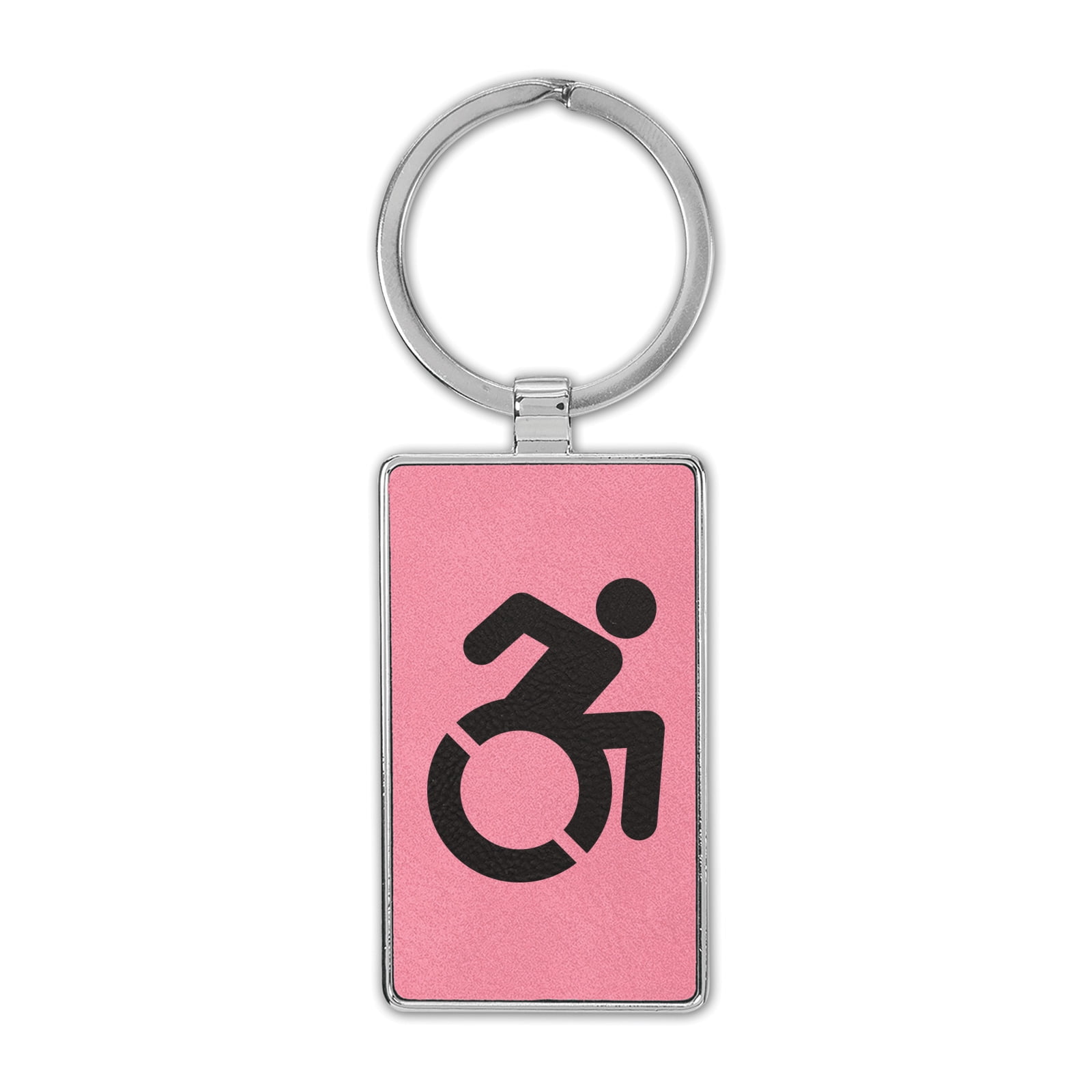 ISA Accessible Icon Premium Leatherette Keychain handicap accessibility ...