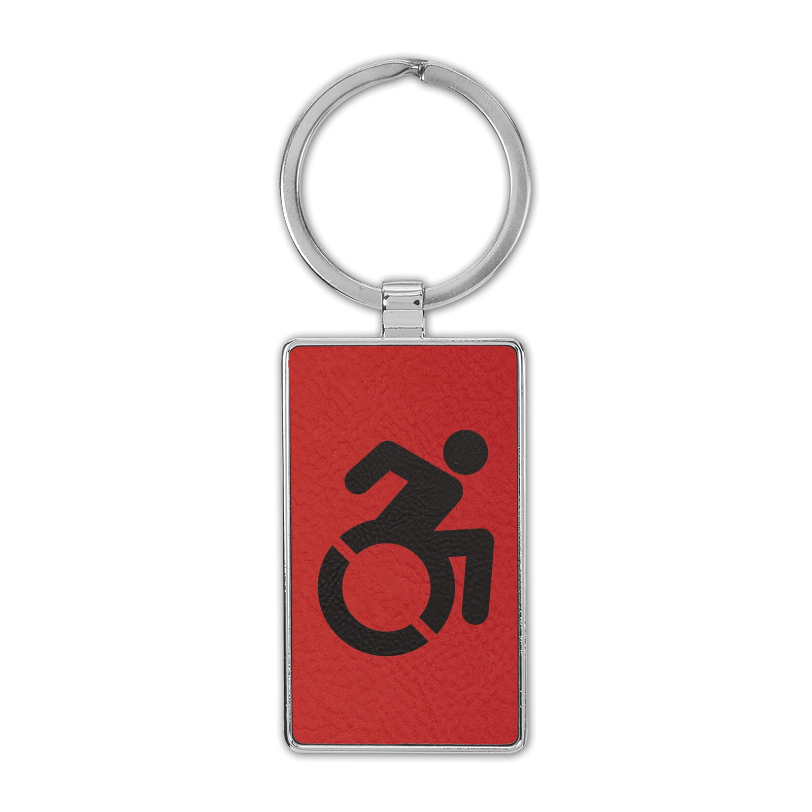 ISA Accessible Icon Premium Leatherette Keychain handicap accessibility ...