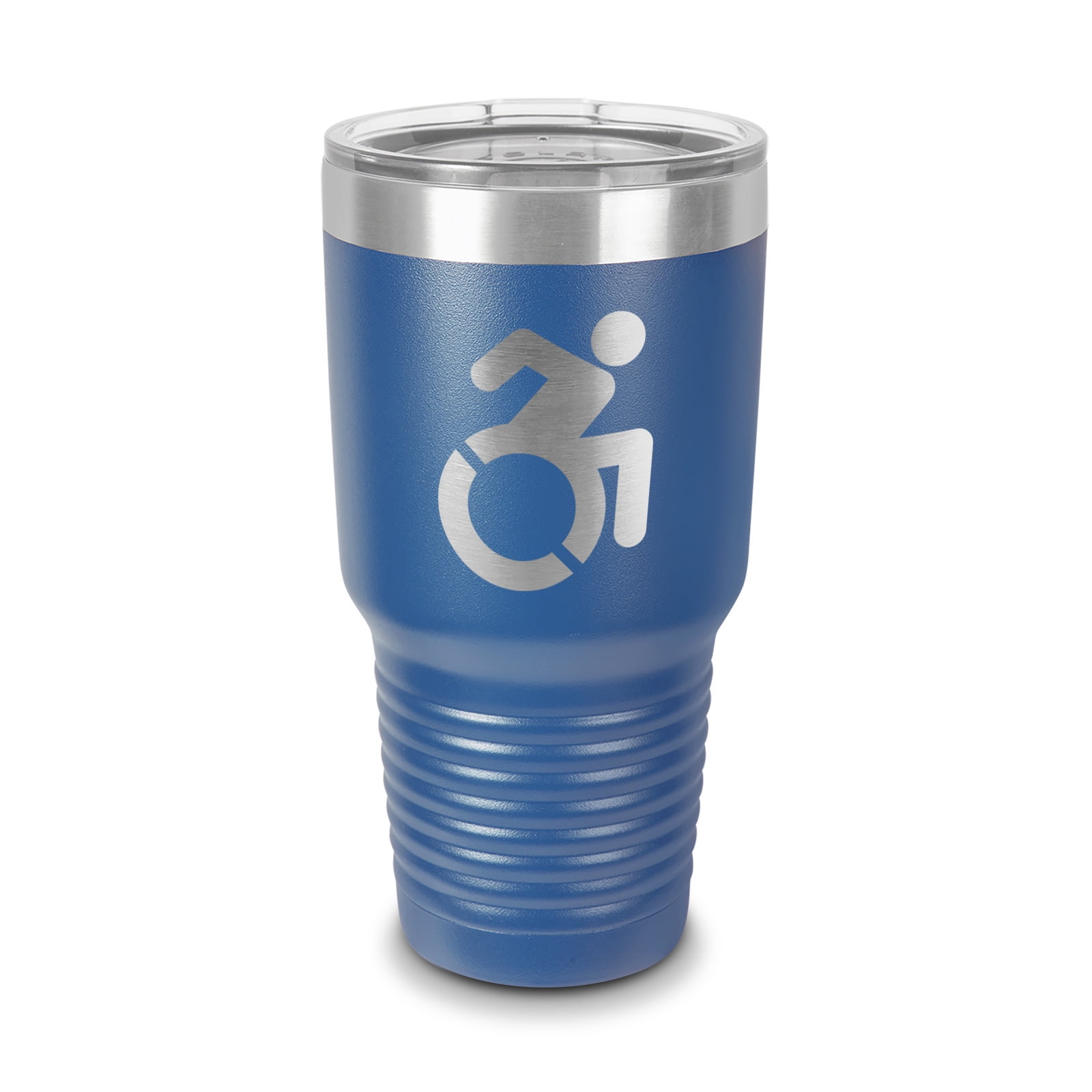 ISA Accessible Icon Tumbler 30 oz - Laser Engraved w/ Clear Lid ...
