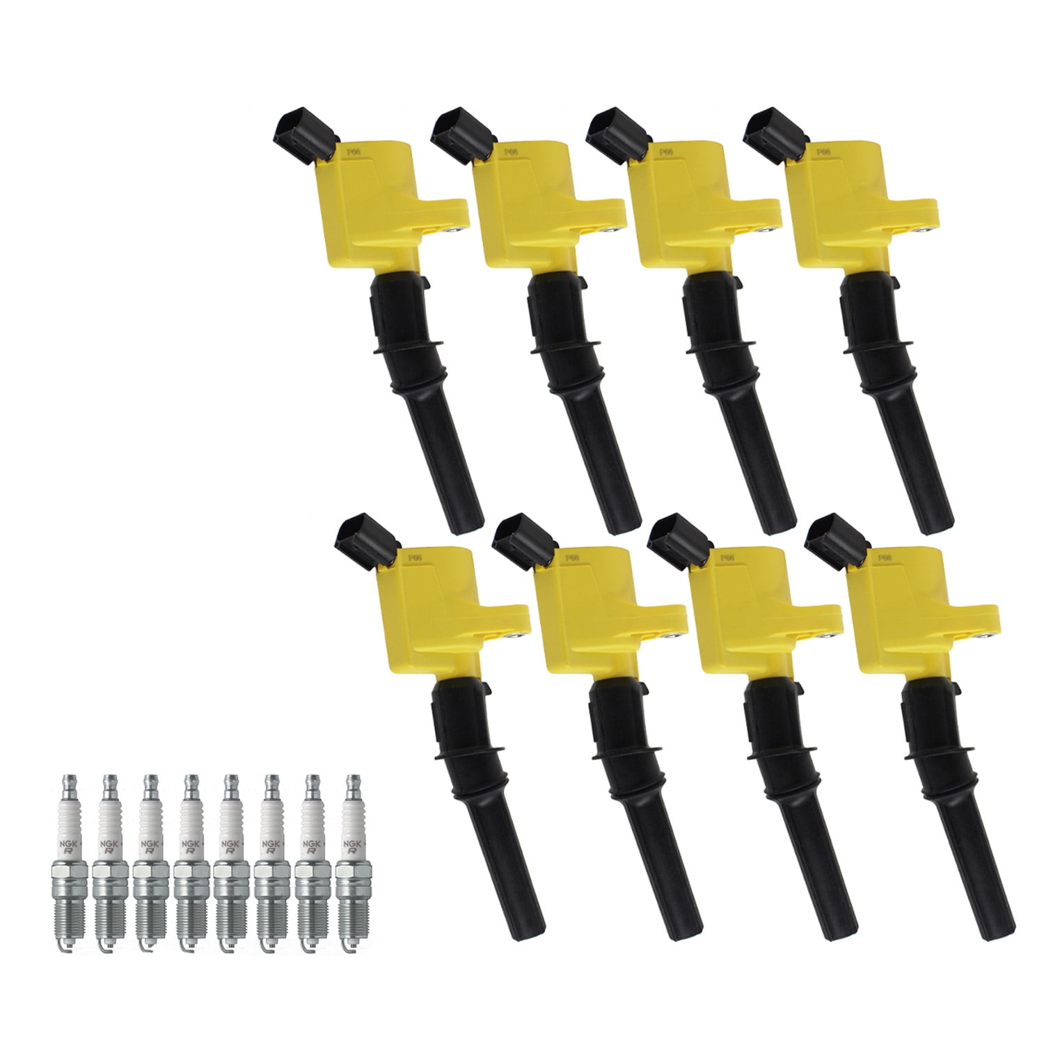 ISA Heavy Duty Ignition Coil and NGK Spark Plug Compatible with Ford ...