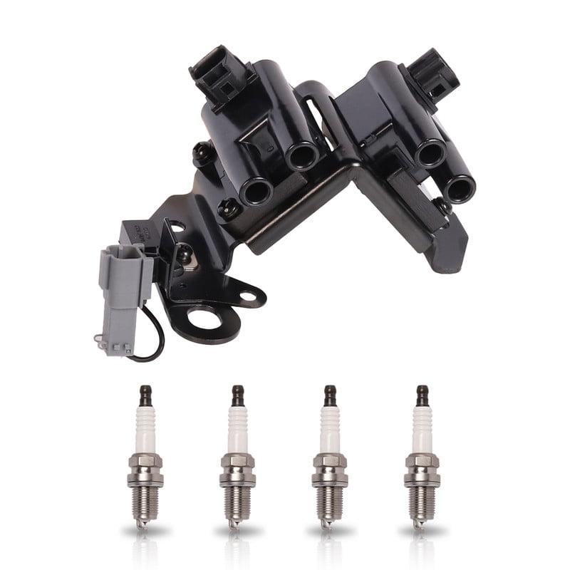 ISA Ignition Coil and 4 Iridium Spark Plugs Compatible with 2000-2003 ...