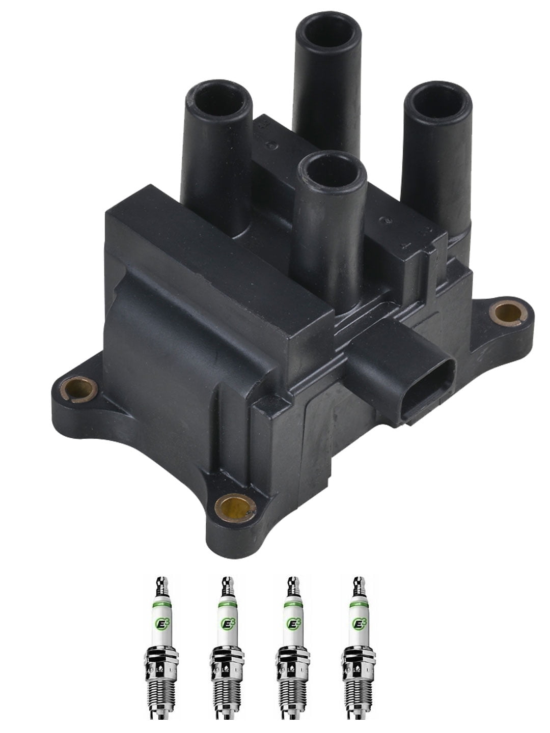 ISA Ignition Coil and 4 Spark Plugs Compatible with 2009 Ford Ranger ...