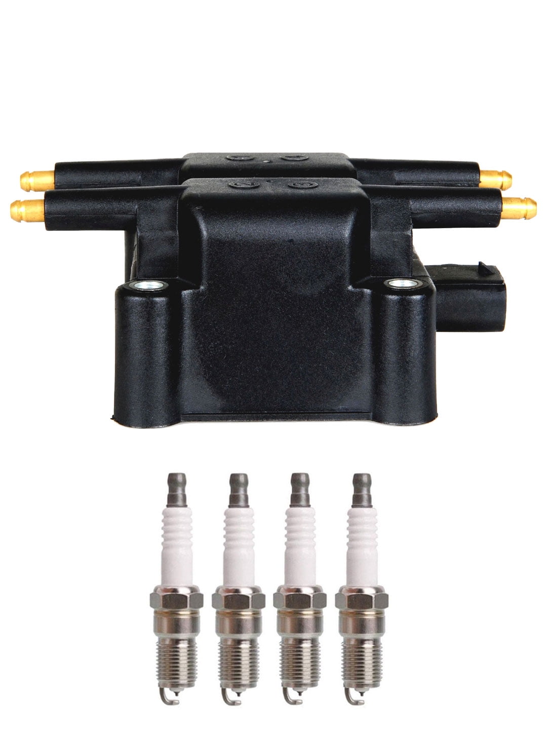 ISA Ignition Coil and 4 Spark Plugs Compatible with Dodge Neon 1995 ...