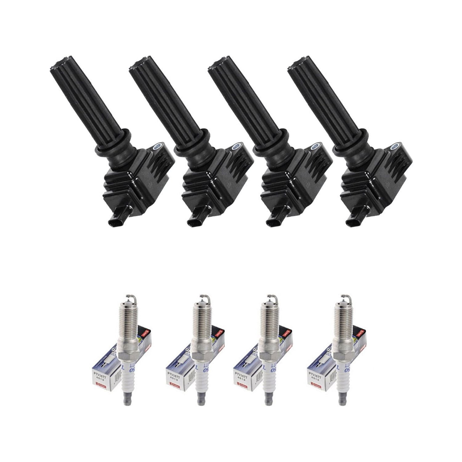 ISA Ignition Coils & Denso Spark Plugs for Car Engine, Compatible with ...