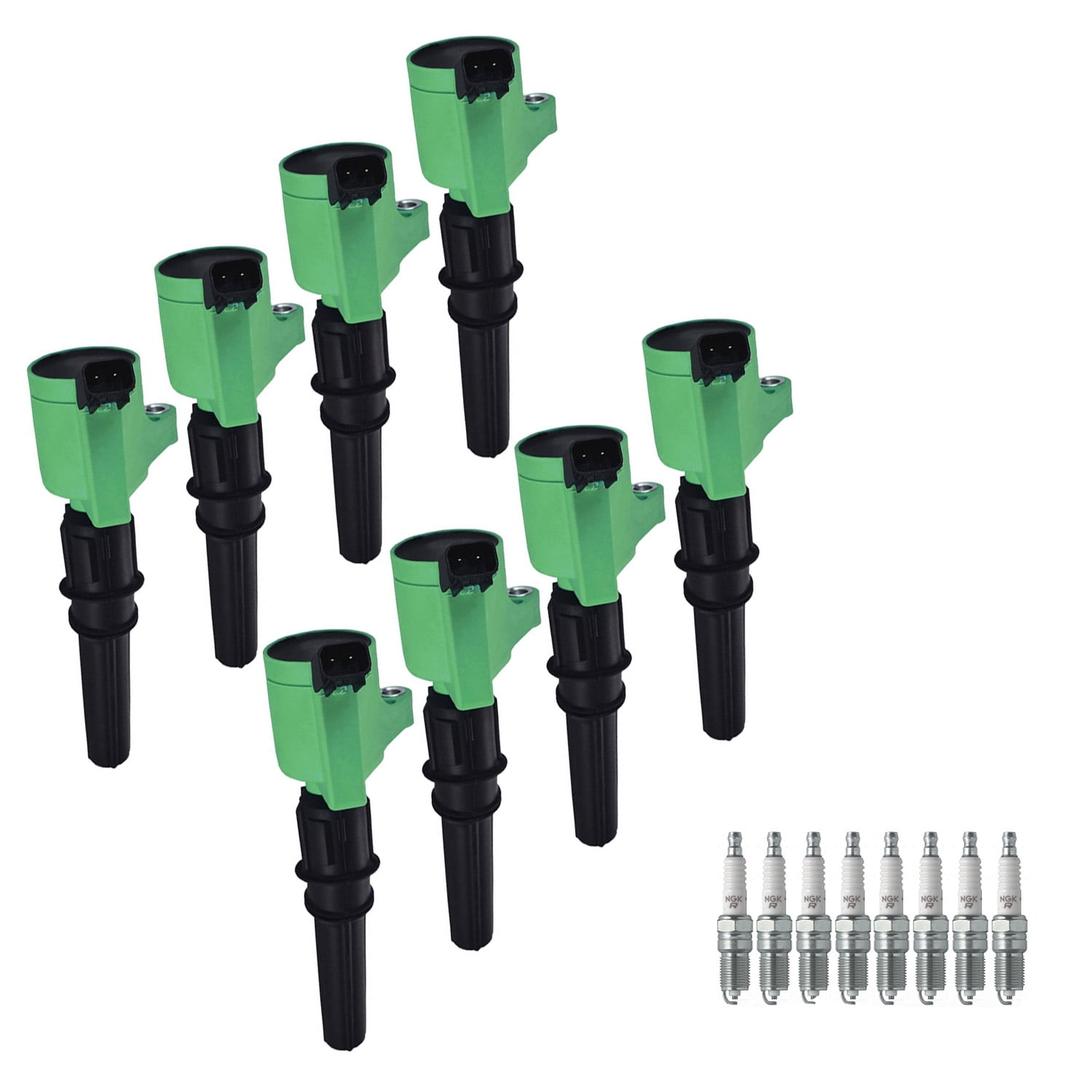 ISA Professional Ignition Coil and NGK Spark Plug Compatible with Ford ...