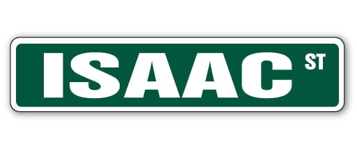 ISAAC Street Sign Childrens Name Room Sign | Indoor/Outdoor | 36" Wide ...