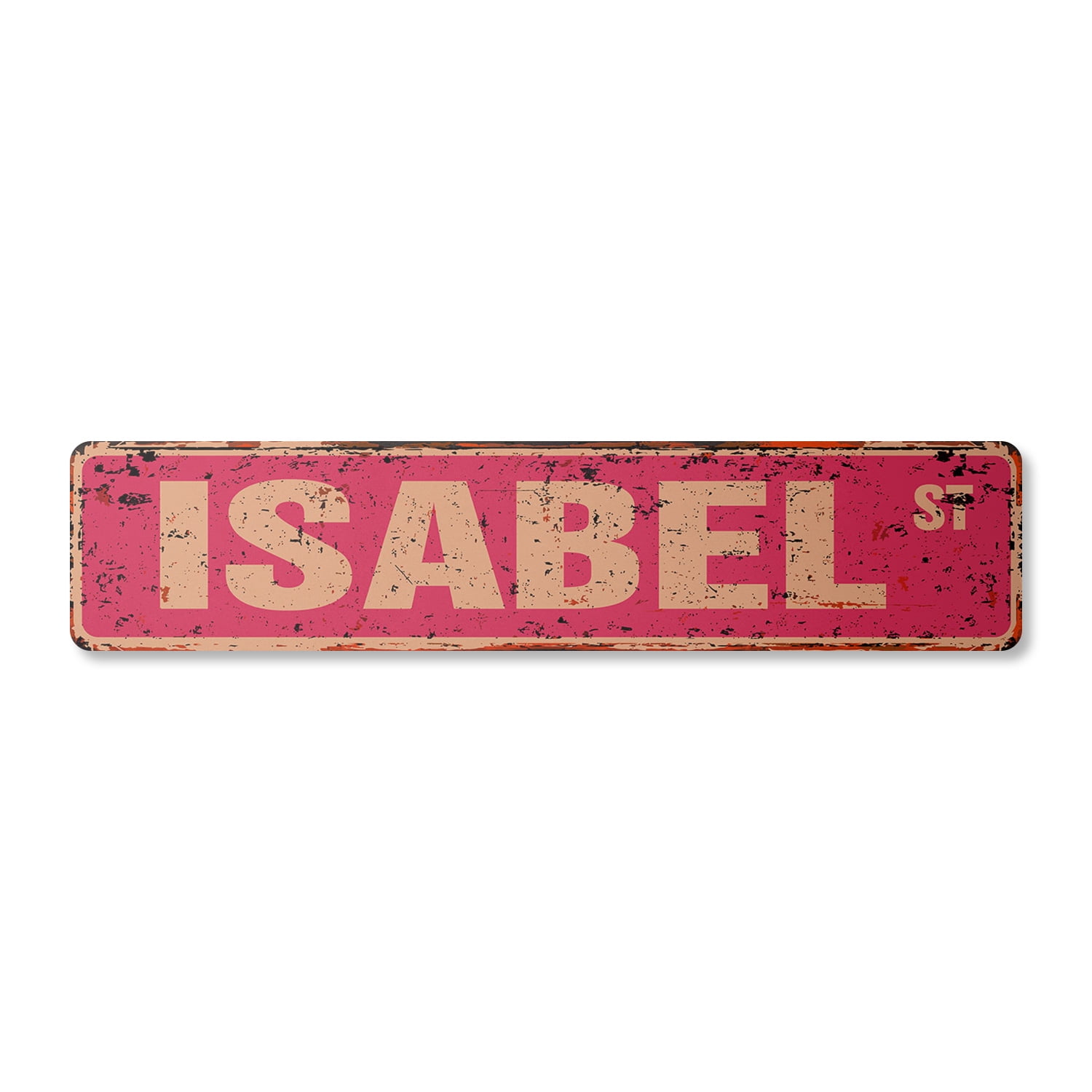 ISABEL Vintage Plastic Street Sign Childrens Name Room Sign | Indoor ...