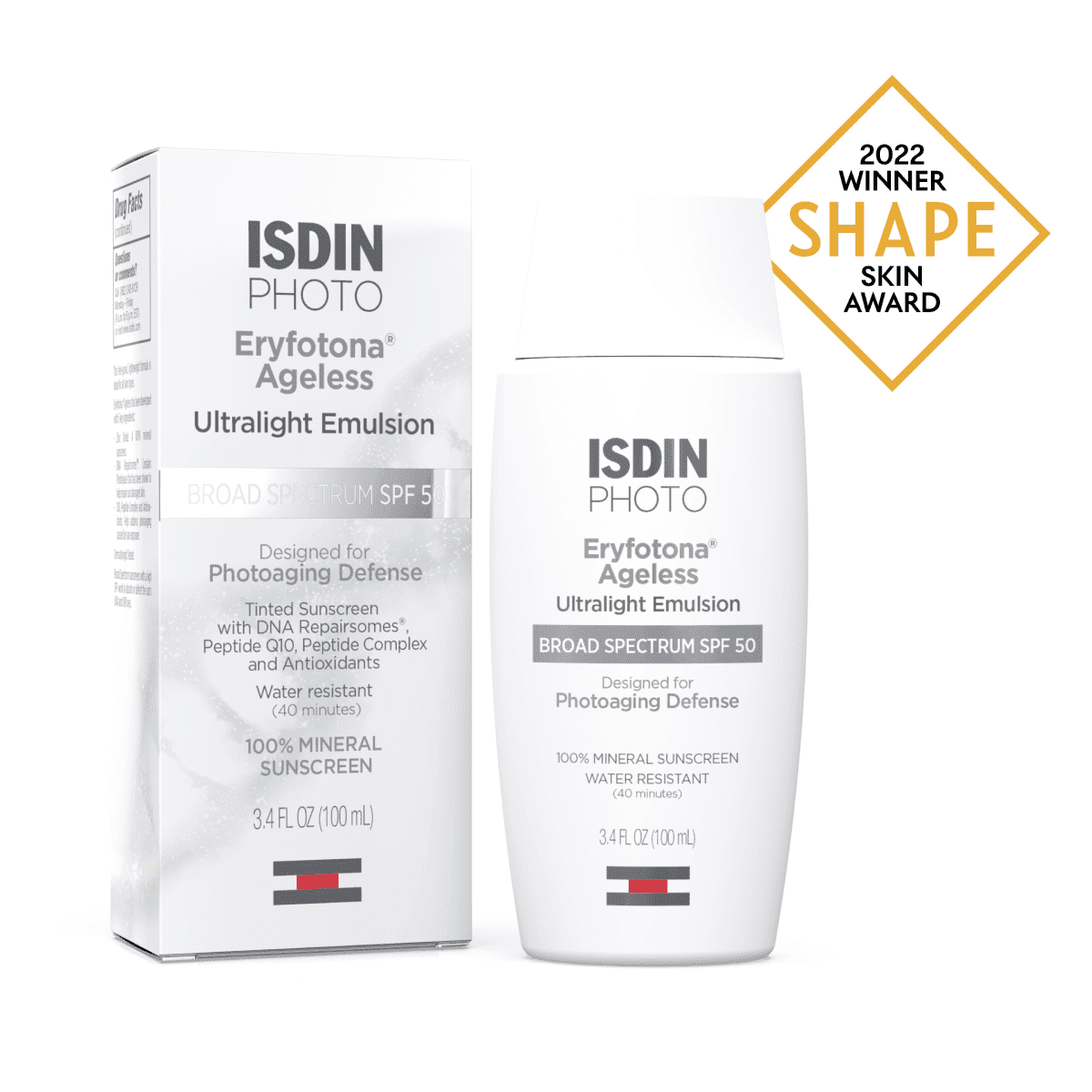 ISDIN Eryfotona Ageless Ultra solar protector, Tinted Mineral Sunscreen ...