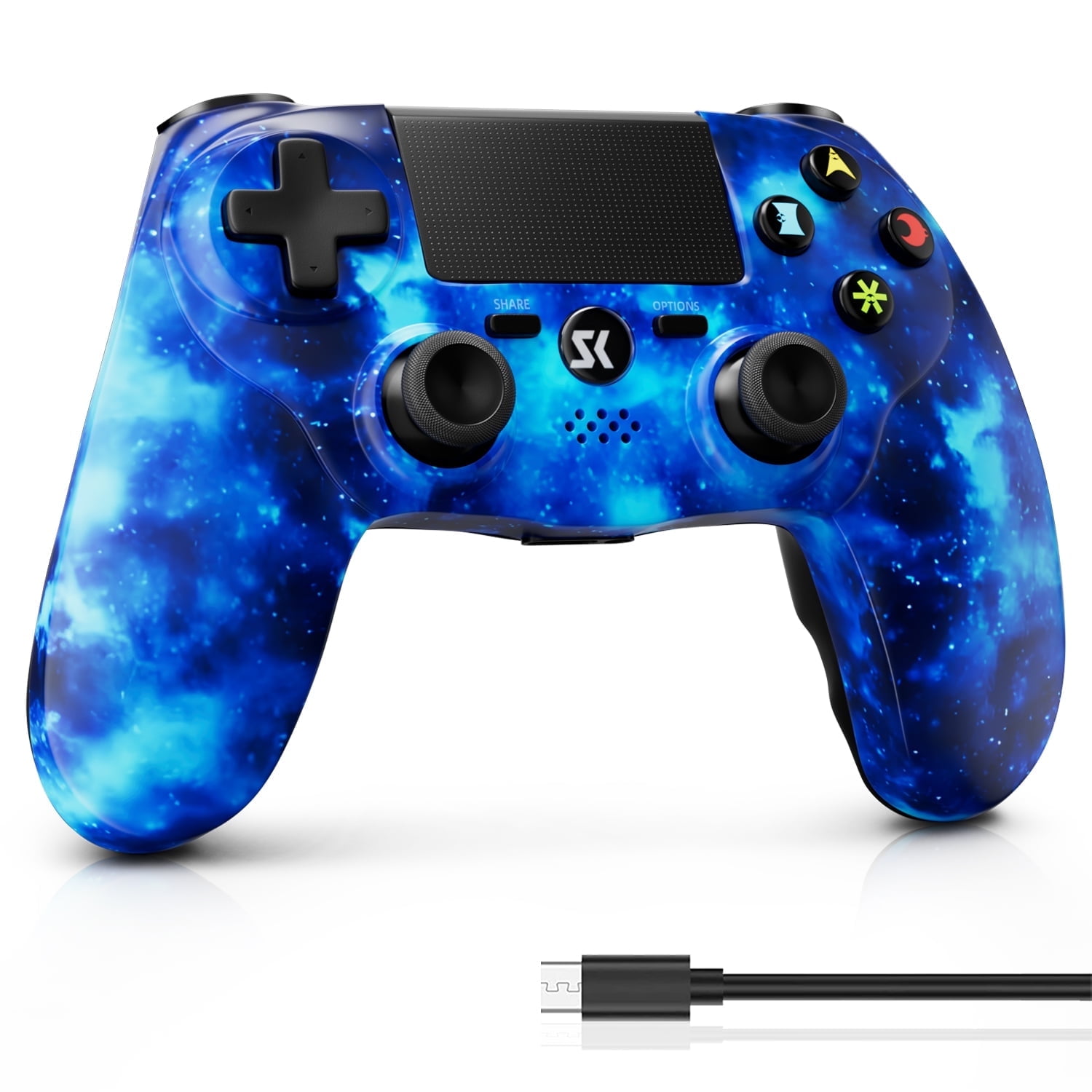 ISHAKO Wireless Controller for P4/P4 Slim/P4 Pro/PC, with Dual ...