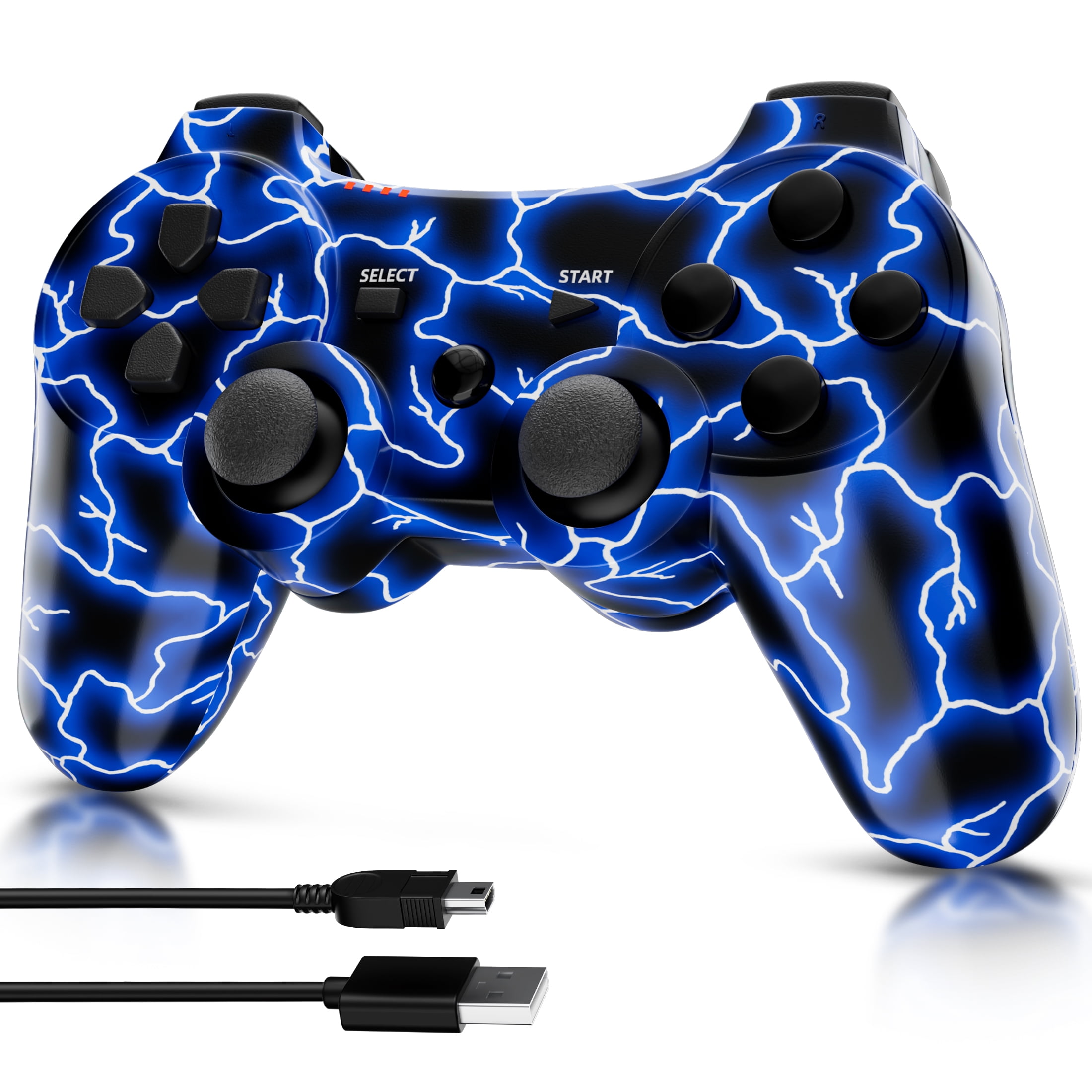 ISHAKO Wireless Controller for PS3/PC, Double Vibration & 6-Axis Motion ...