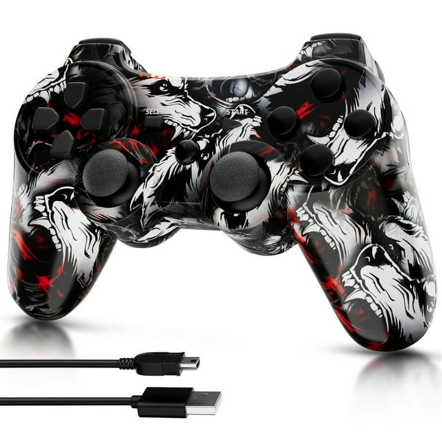 ISHAKO Wireless Controller for PS3/PC, Game Remote with 6-Axis Seneor ...